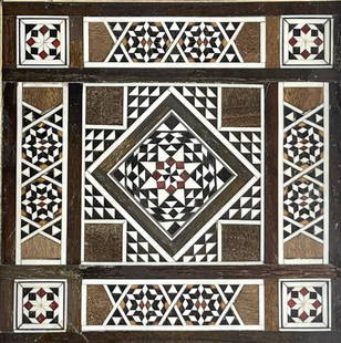 A Mid 20thc Damascus Folding Chess And Backgammon Board