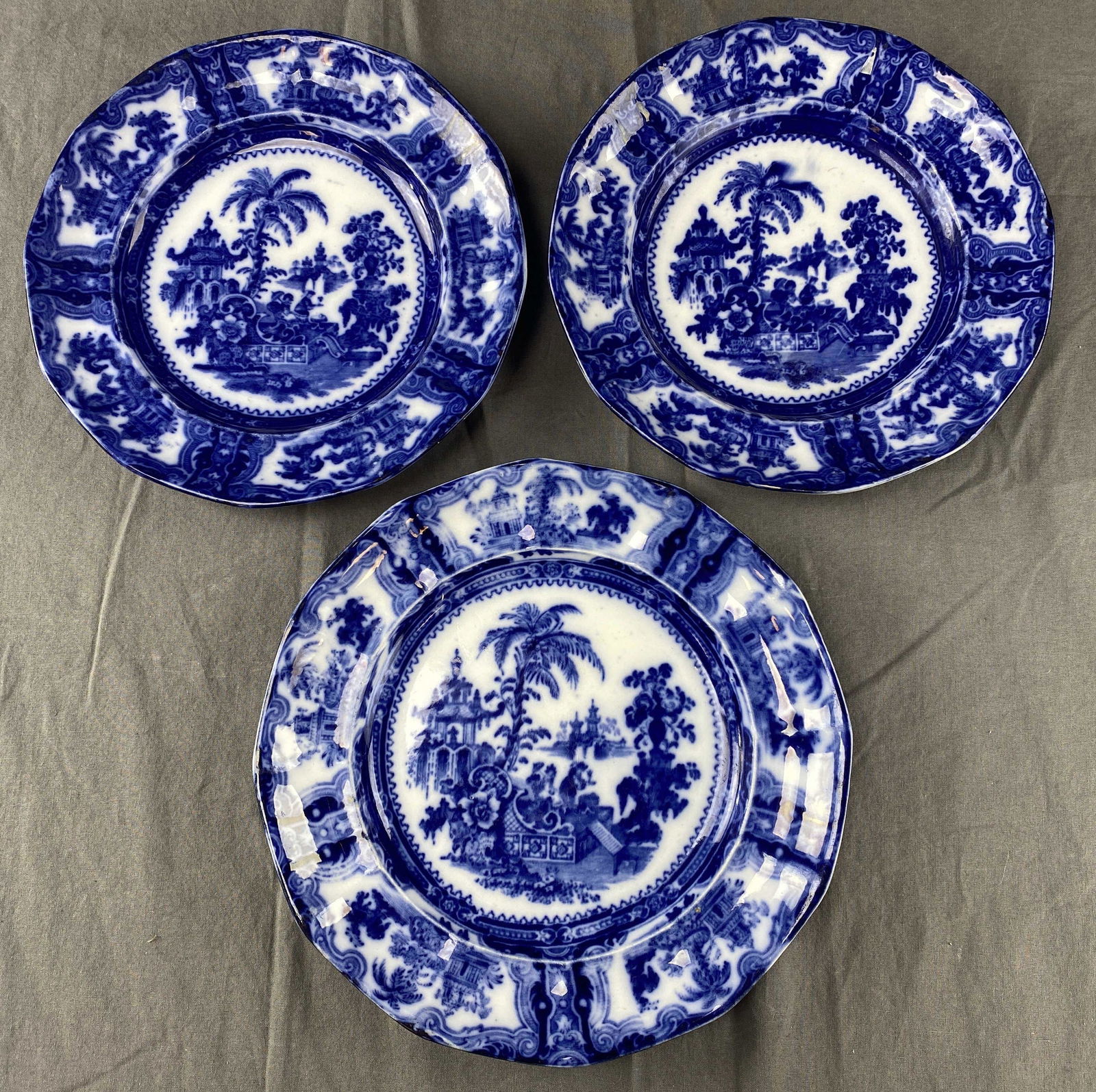 3 Flow Blue Plates Adams & Co. "Kyber" (#0980) on Feb 05, 2022 | Epic ...