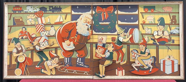 Large Animated Christmas Window Store Display