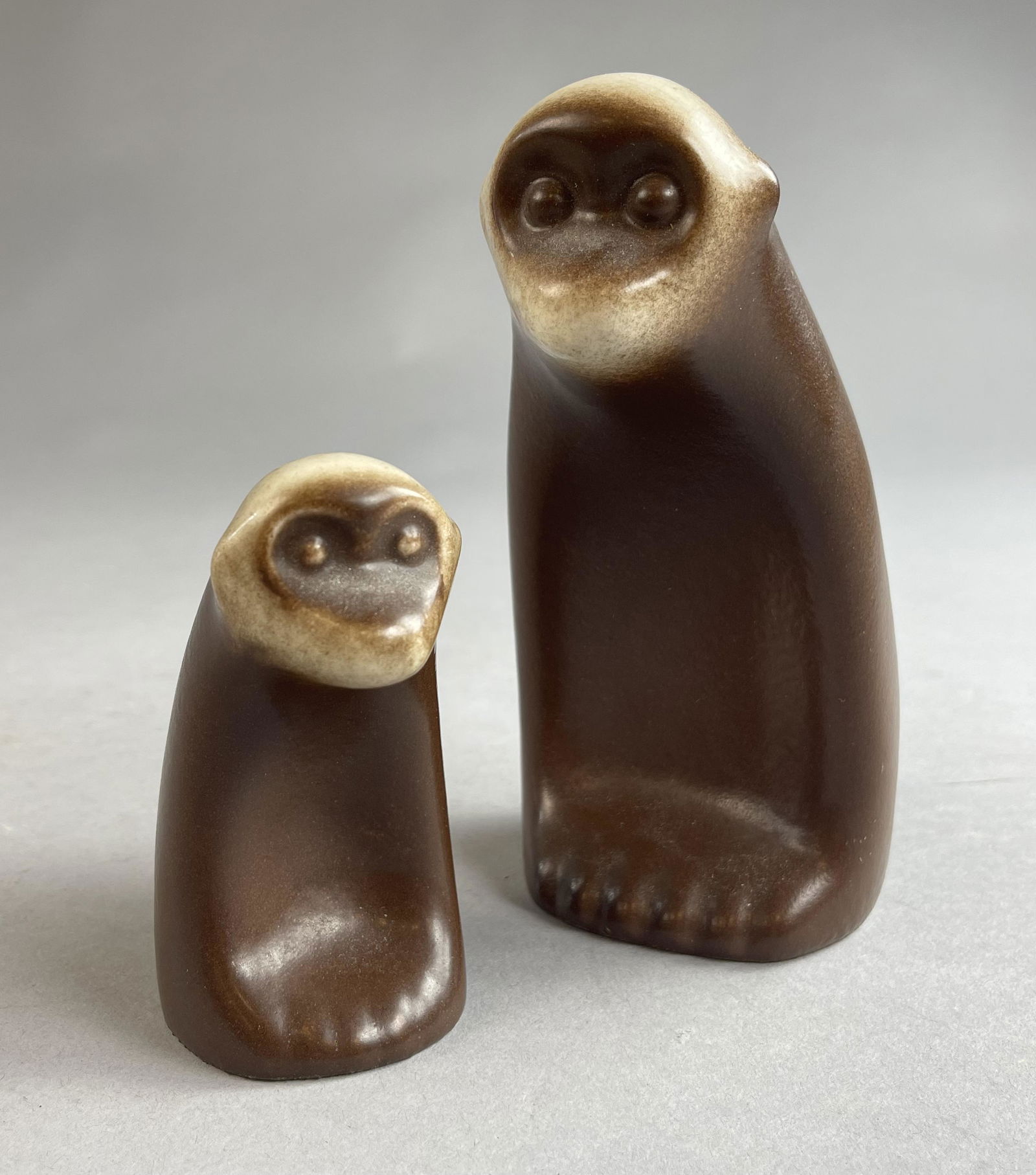Howard Pierce Pottery Modernist Monkey Figures