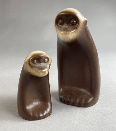Howard Pierce Pottery Modernist Monkey Figures