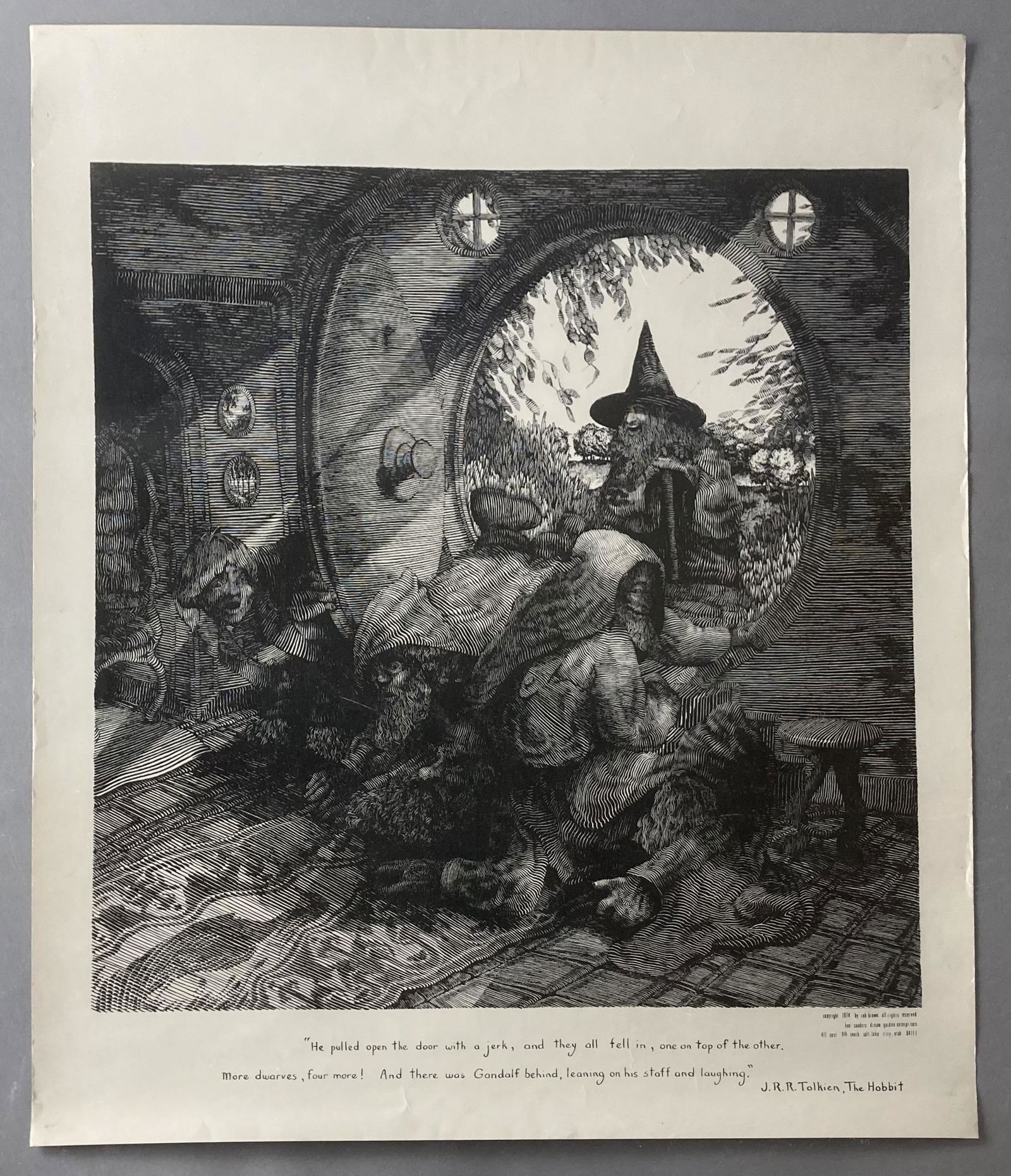 The Hobbit, Gandalf And The Dwarves Poster 1974 - Mar 04, 2023 | Epic ...