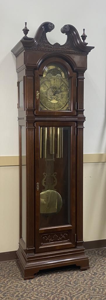 Charles Sligh 9 Tube Chime Grandfather Clock Auction