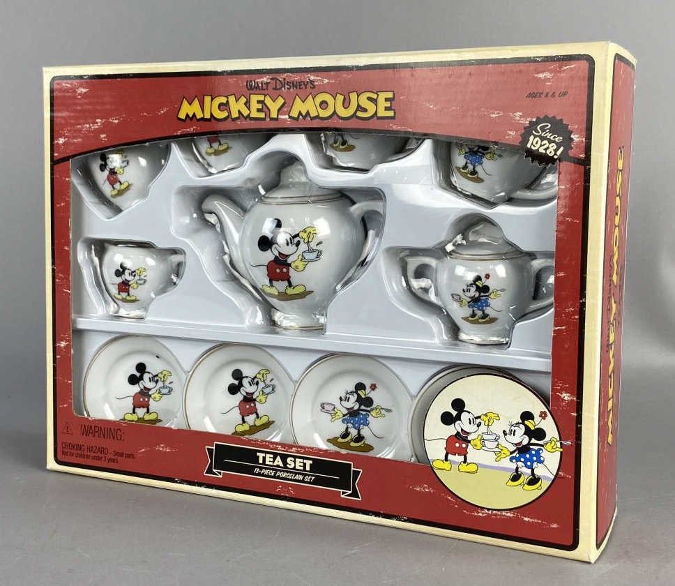 Mickey Mouse 13 Piece Tea Set Nib Auction