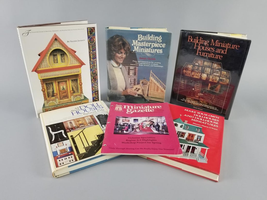 Six Books On Miniatures And Dollhouses