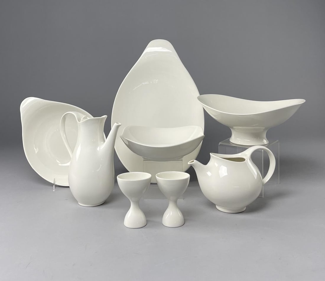 Eva Zeisel Hallcraft Museum White Serving Pieces Auction