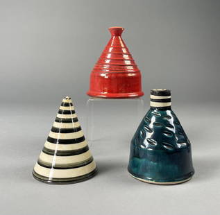 Kaiser Suidan 3 Conical Ceramic Sculptures Auction