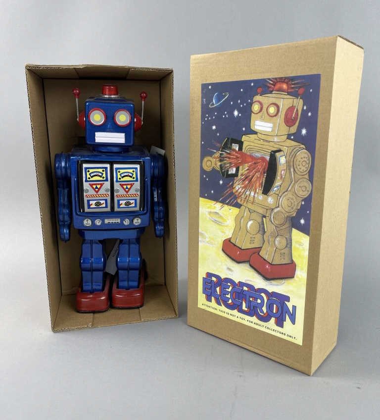 Tin Electron Robot In Original Box Like New Auction