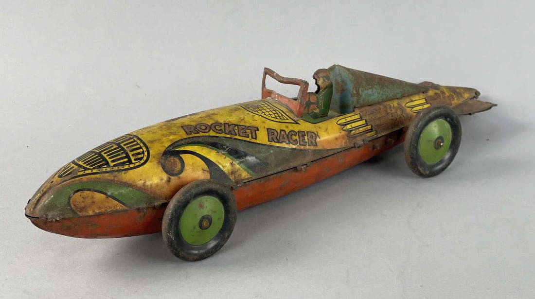 1940's Marx Rocket Racer Pressed Steel Wind Up Car Auction