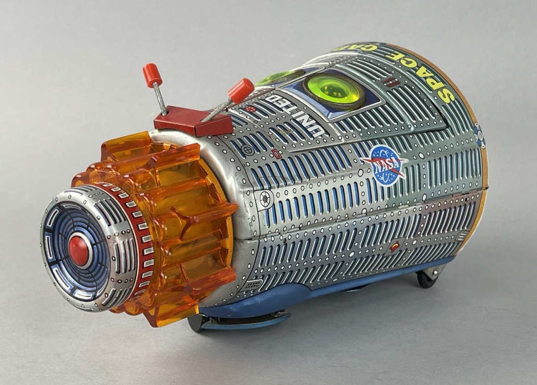 Sh Japan Tin Battery Operated Space Capsule Auction