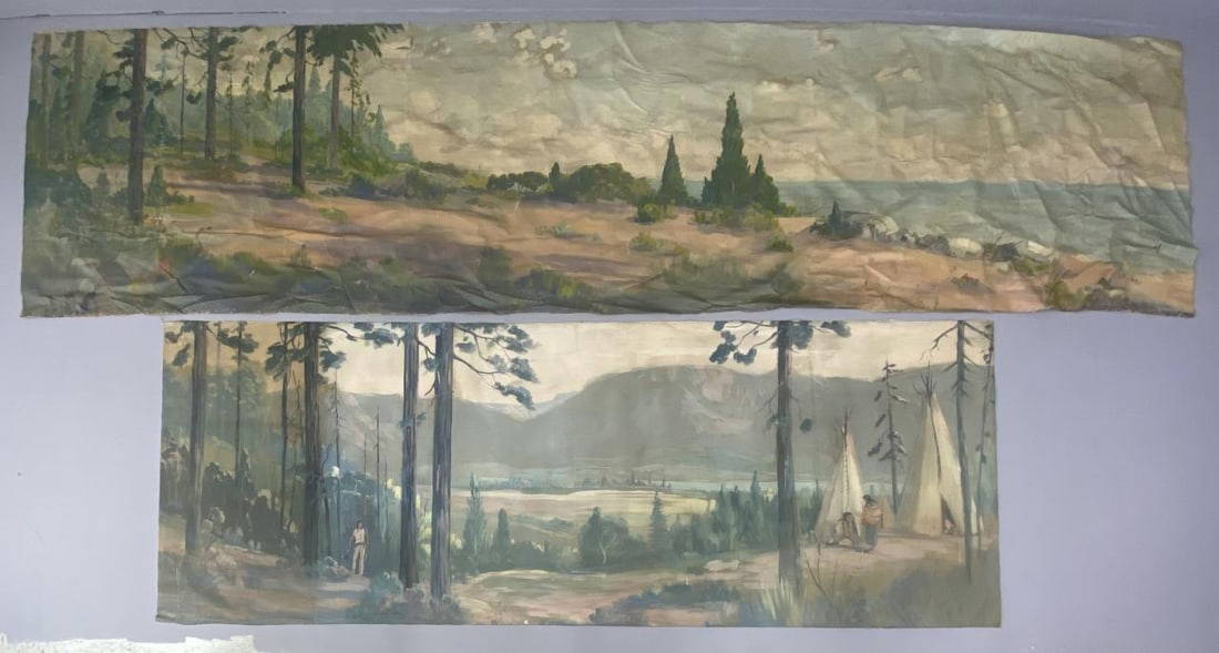 Charles Johan Bergstrom 7 Large Mural Panels 1942 Auction