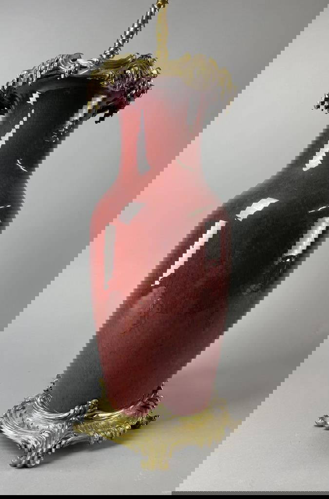 Sang De Boeuf Ormolu Mounted Oxblood Table Lamp Auction