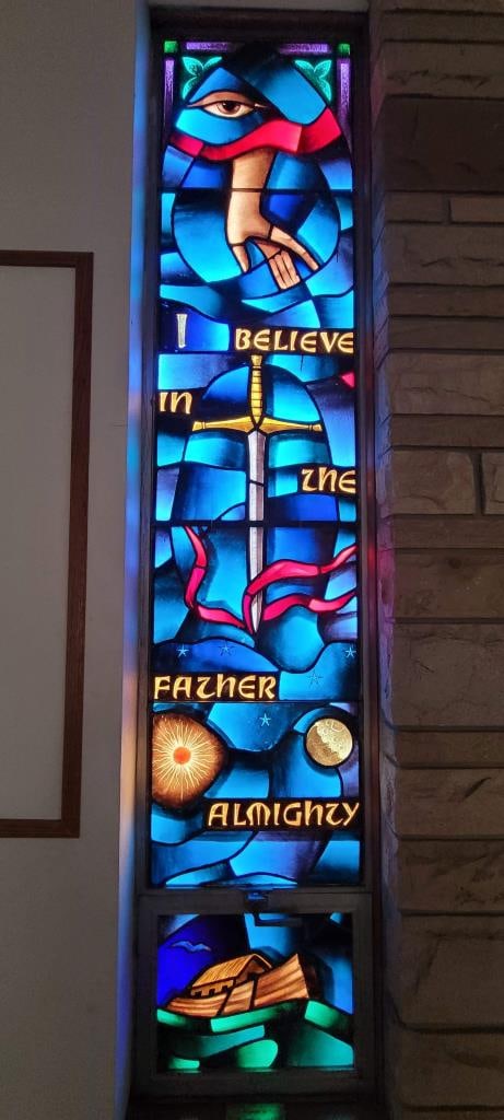 Stained Glass Altar Window #1 20x96" Auction