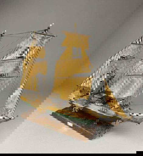 Steam Double Masted Schooner Ship Model