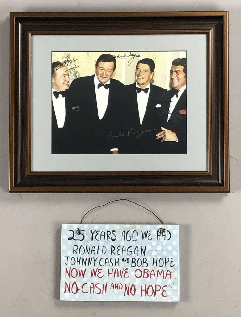 Framed Image Of Reagan & Friends Auction
