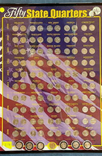 107 Pcs All 50 State Quarters