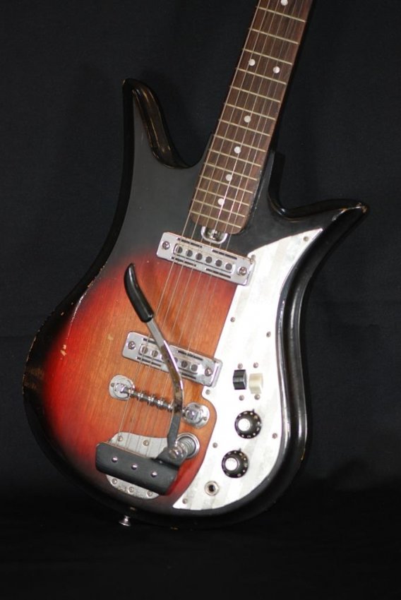 Vintage Teisco Del Rey Electric Guitar w/Case : Lot 241