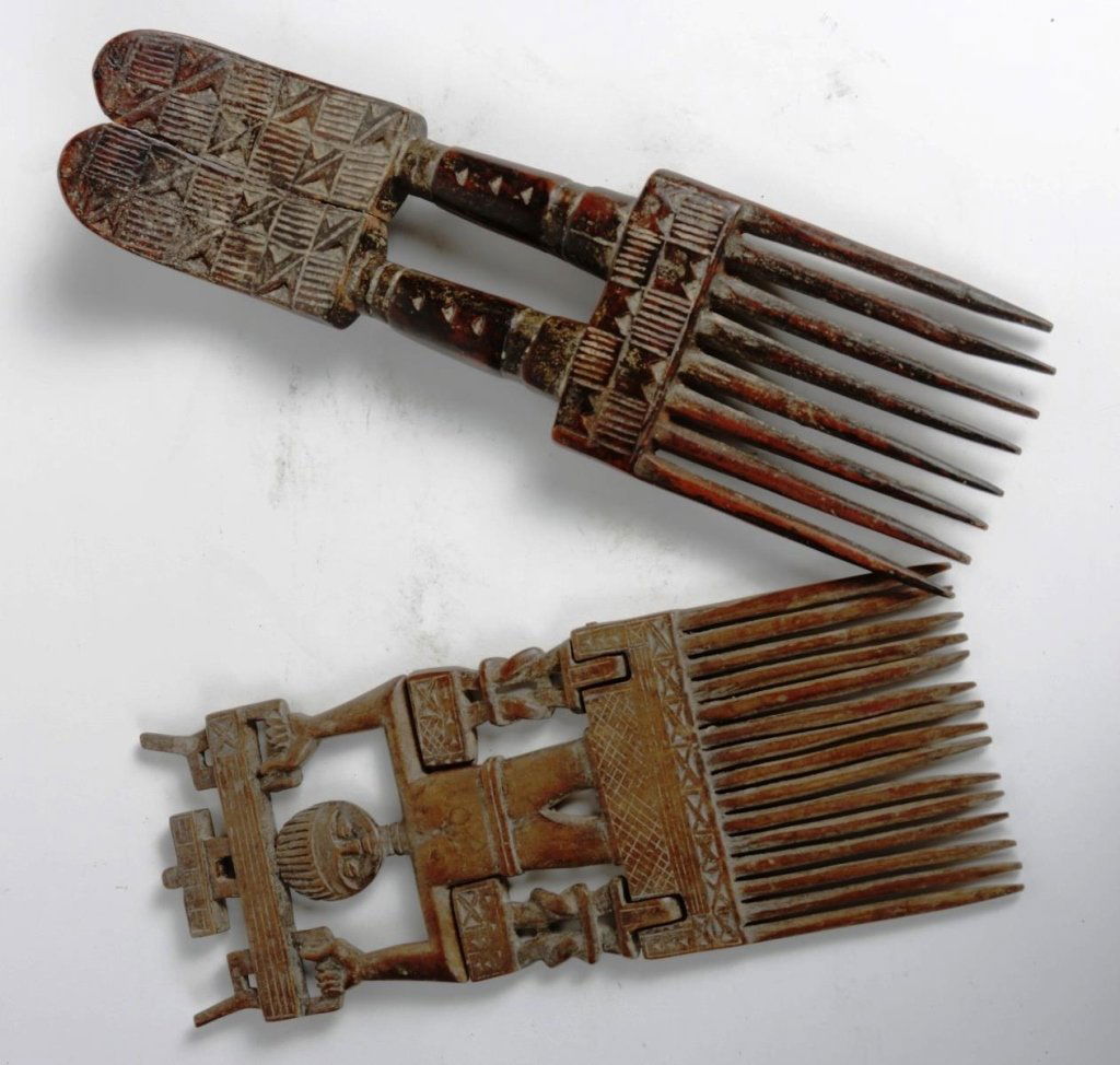 PAIR of CARVED WOODEN AFRICAN COMBS - Nov 20, 2016 | Epic Auctions and ...