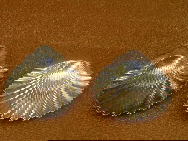 Pair Of Victorian Shell Butter Dishes,