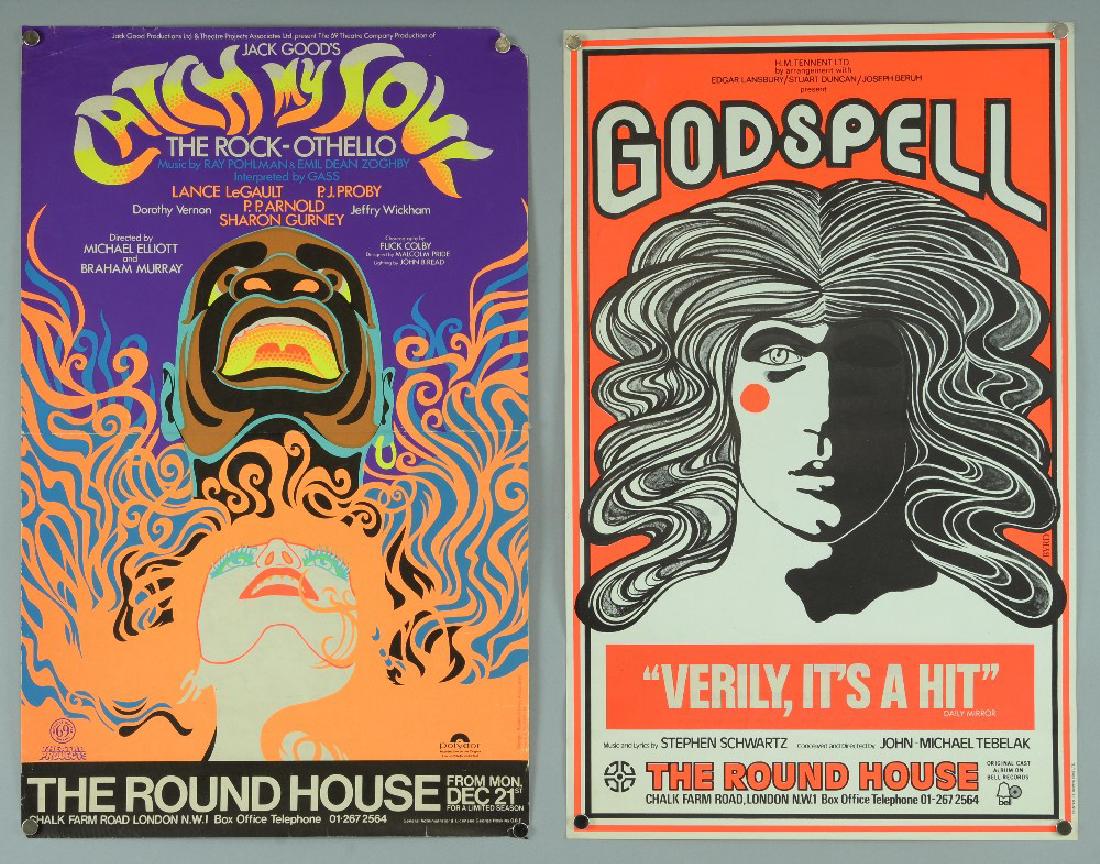Two Round House Counter Culture Era Posters For Th