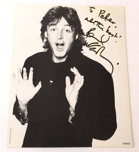 Paul Mccartney: Autographed Photograph, C. 1994.