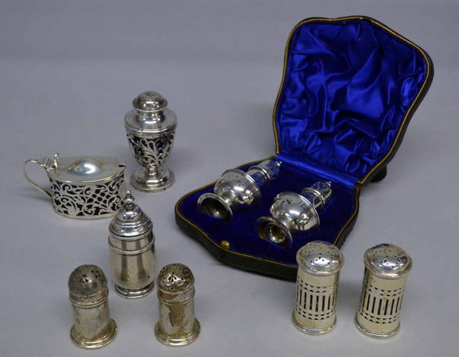 Pair Of George V Silver Pepperettes, By James Dixon