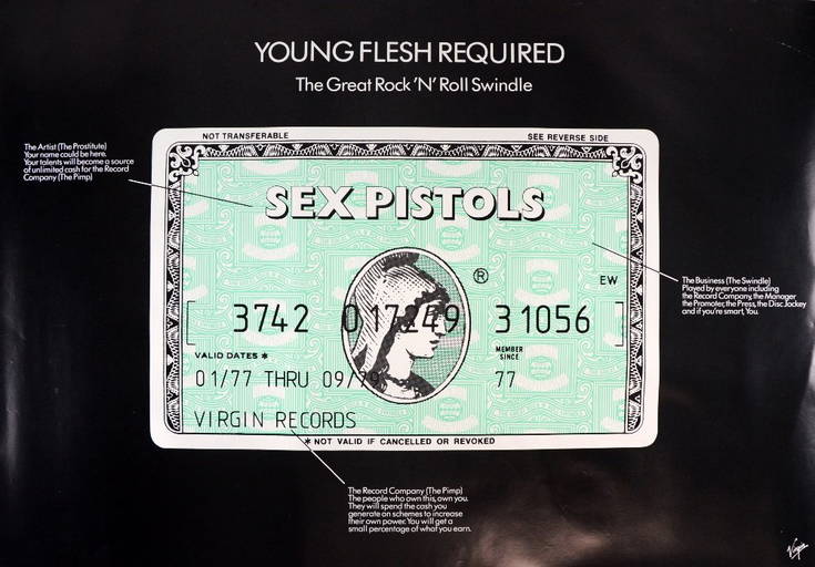 Sex Pistols, A Rare Banned Promotional Poster `young