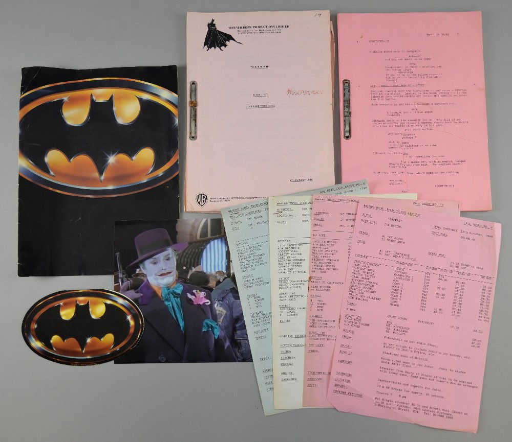 Batman (1989 Memorabilia Including A Partial Revised