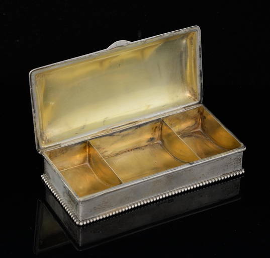 Triple Compartment Sterling Silver Stamp