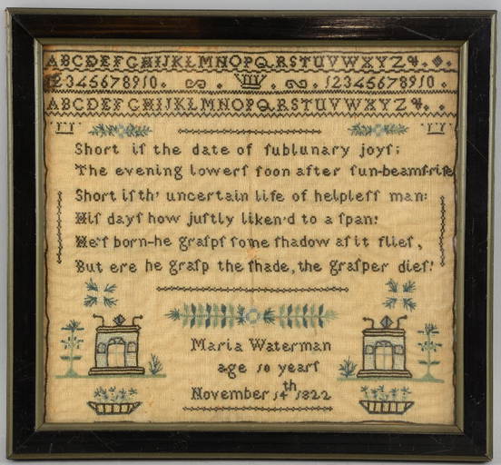 Two samplers, one by Maria Waterman aged 10 years, - Nov 10, 2016 ...