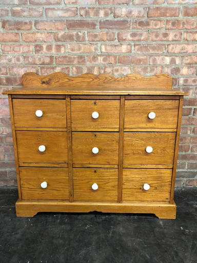 Vintage Oak Multi Drawer Unit Dresser