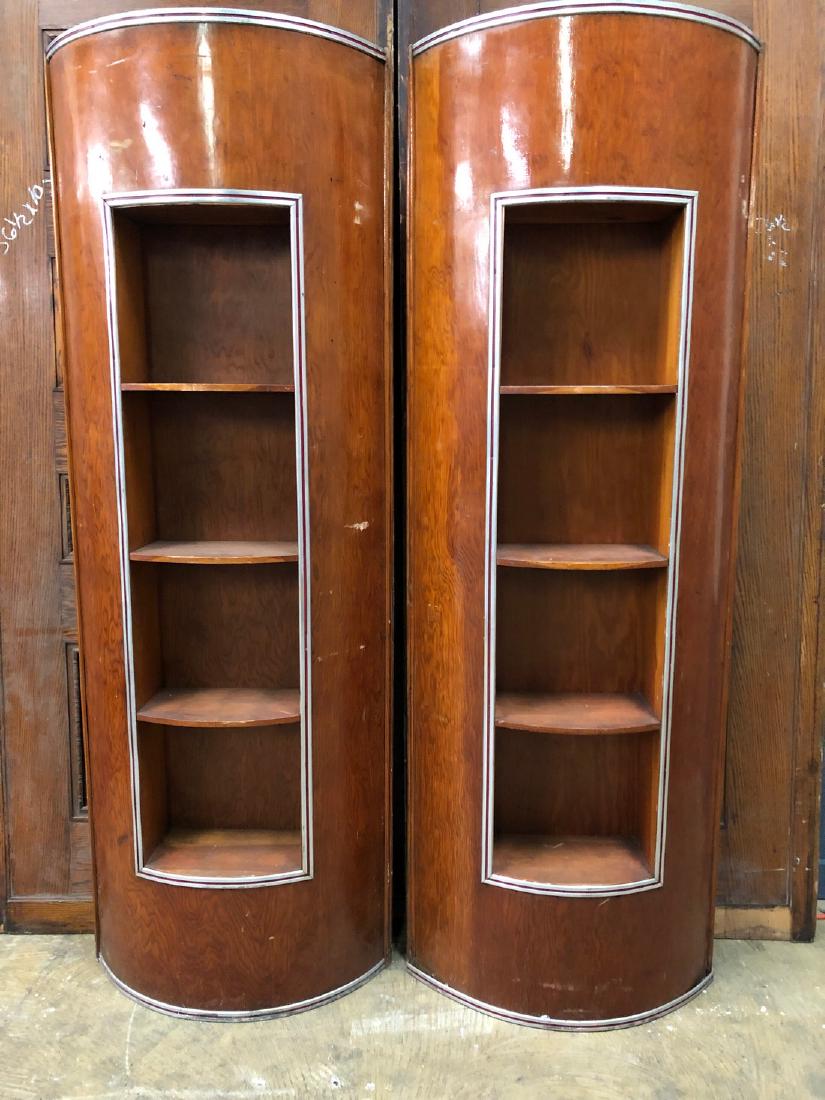 Cris-Craft Art Deco Shelving Units Built-in Cabinets
