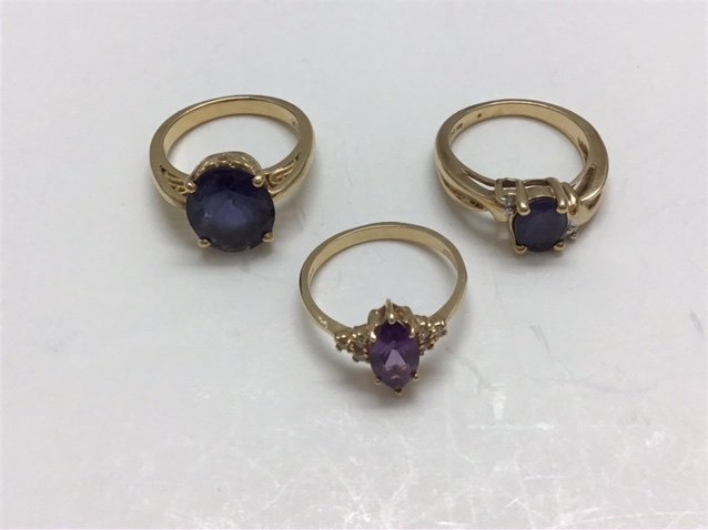 Lot 3 14k And 10k Gold Rings