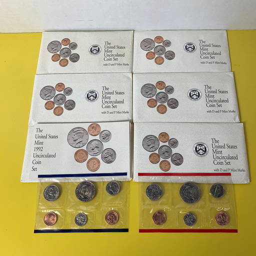 Lot 12 Coin Sets With D&p Mint Marks