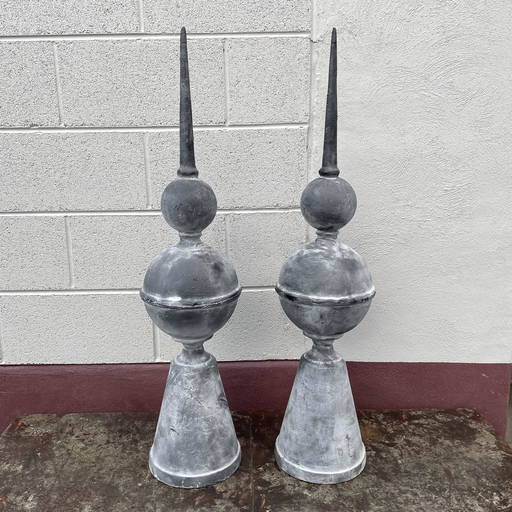 Pr Architectural Cast Iron Lightening Rod Spires