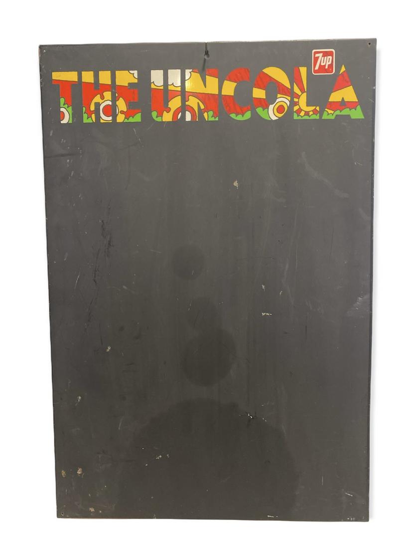 Rare Peter Max 7up Uncola Advertising Chalkboard