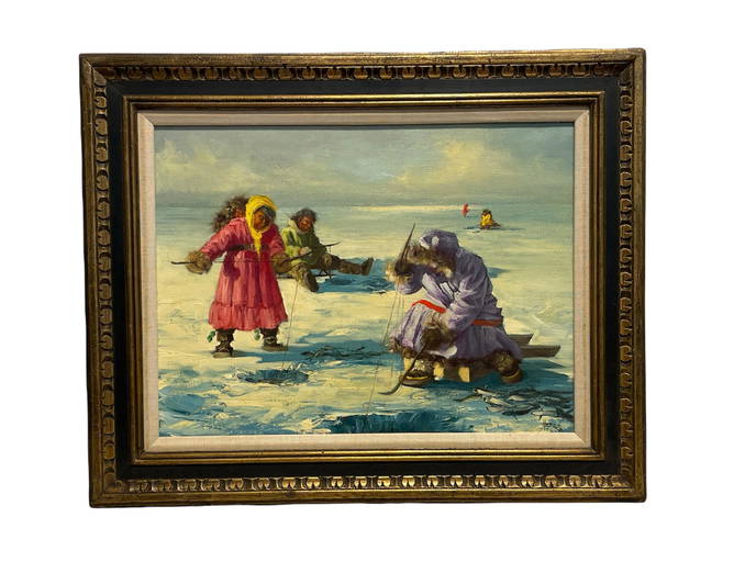 Oil Painting Of Inuit By Henne