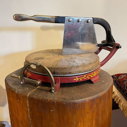 Early 1900s Antique Cheese Wheel Butcher Block