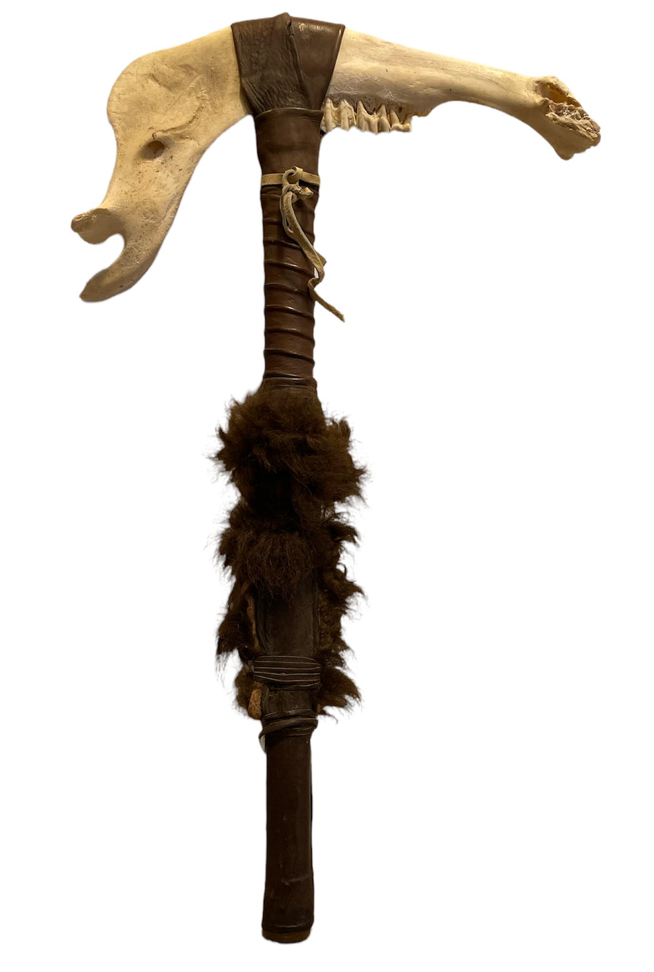 American Indian Jawbone War Club