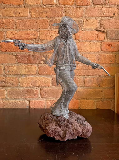 LUIS ESCOTO Mesh Cowboy Sculpture with Guns - Oct 23, 2022 | Rivich ...