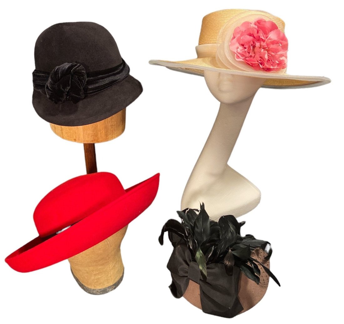 Four Vintage 1950s Ladies Day Hats Anne Taylor, Raymond Hudd, Betmar ...