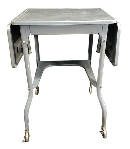 Vintage Industrial Rolling Typewriter Table