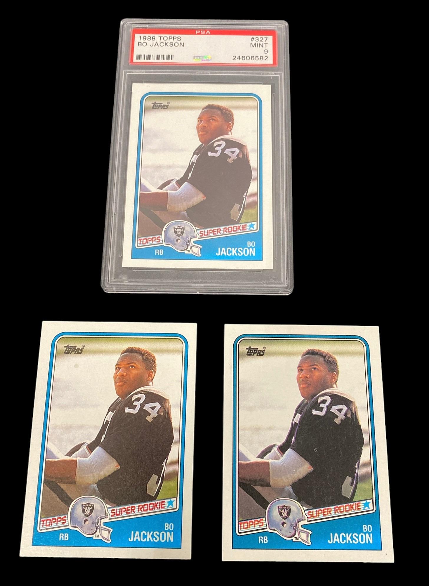 1988 Topps Bo Jackson Super Rookie Football Cards Auction