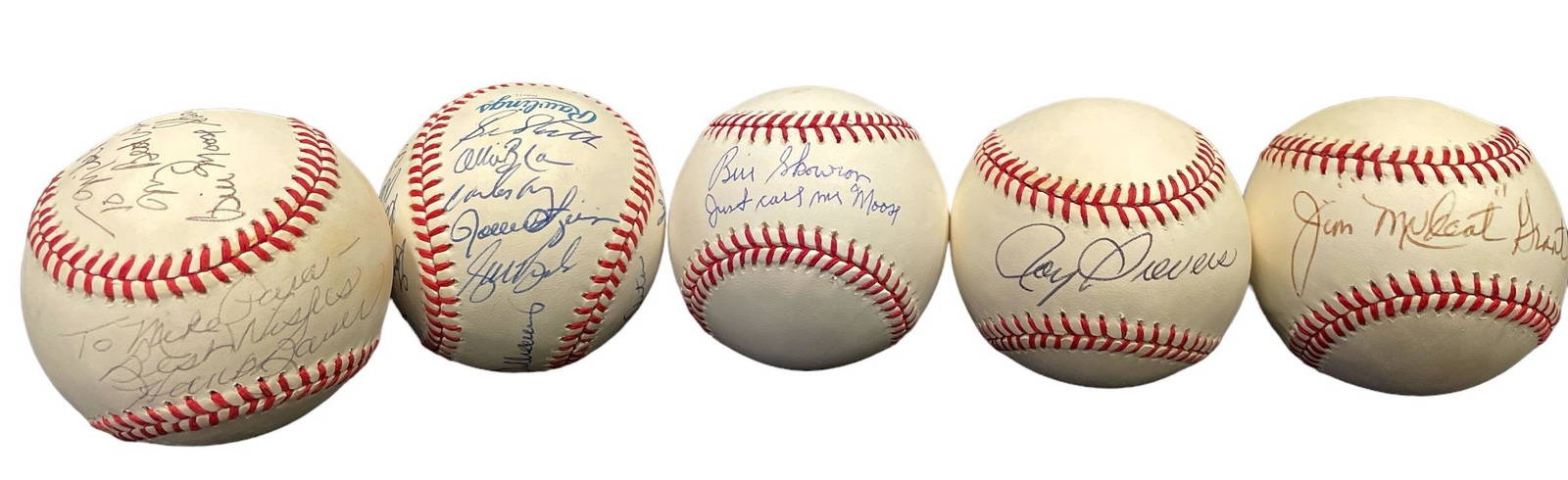Collection Autographed Baseballs Jim Grant, Bill "moose" Skowron, Larry ...
