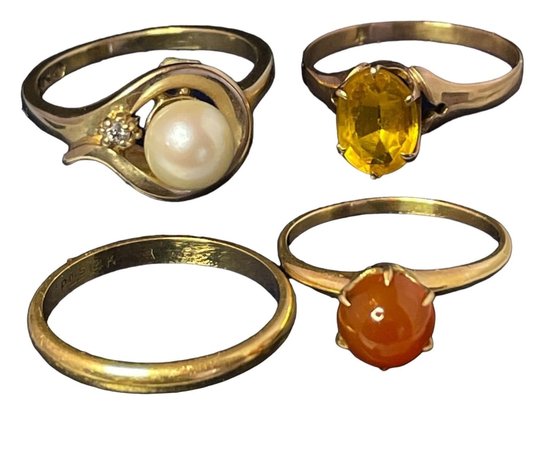 Collection 10k And 14k Gold Rings Auction
