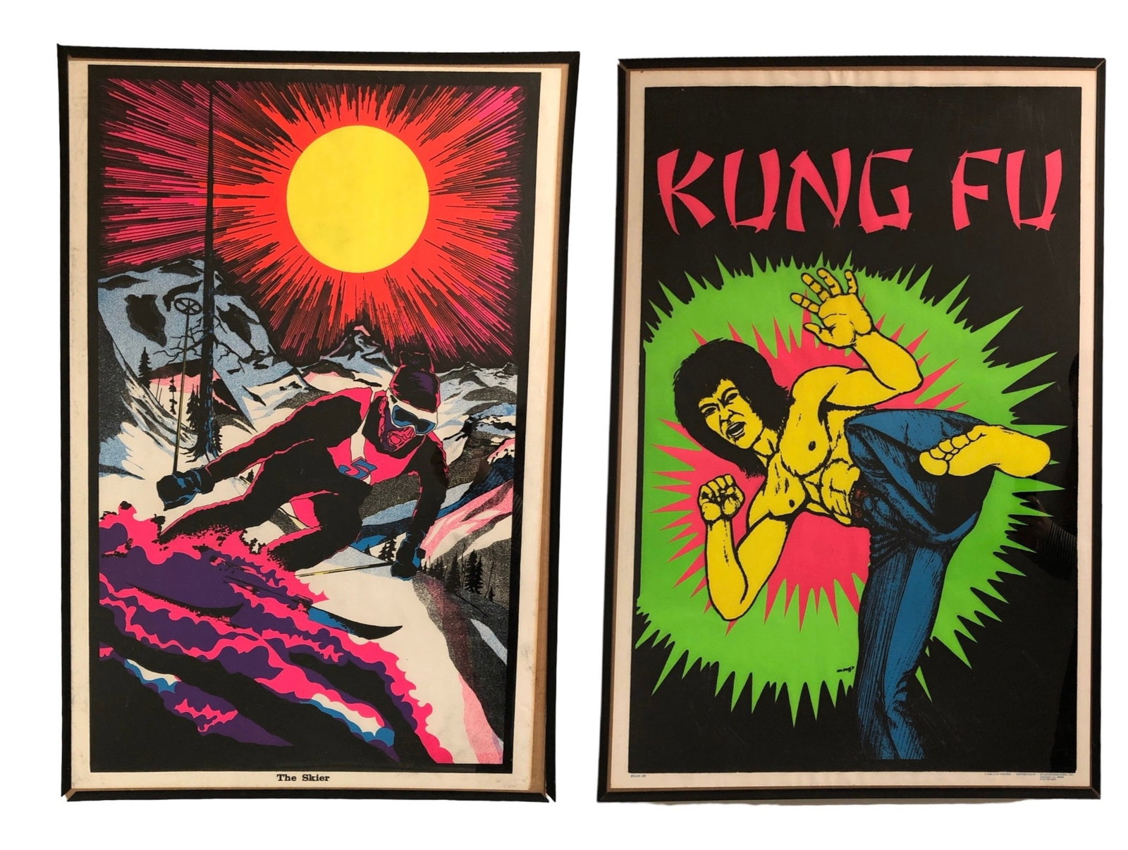 Two 1970's Velvet Blacklight Posters
