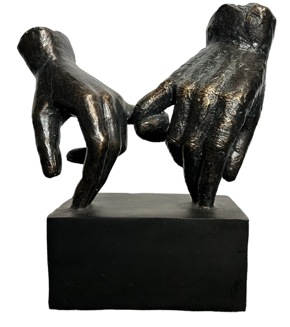Contemporary "pinky Promise" Hand Sculpture Auction
