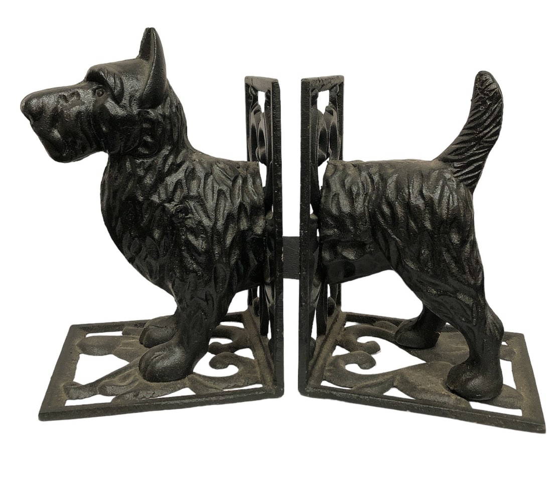 Vintage Cast Iron Scottish Terrier Dog Bookends Auction