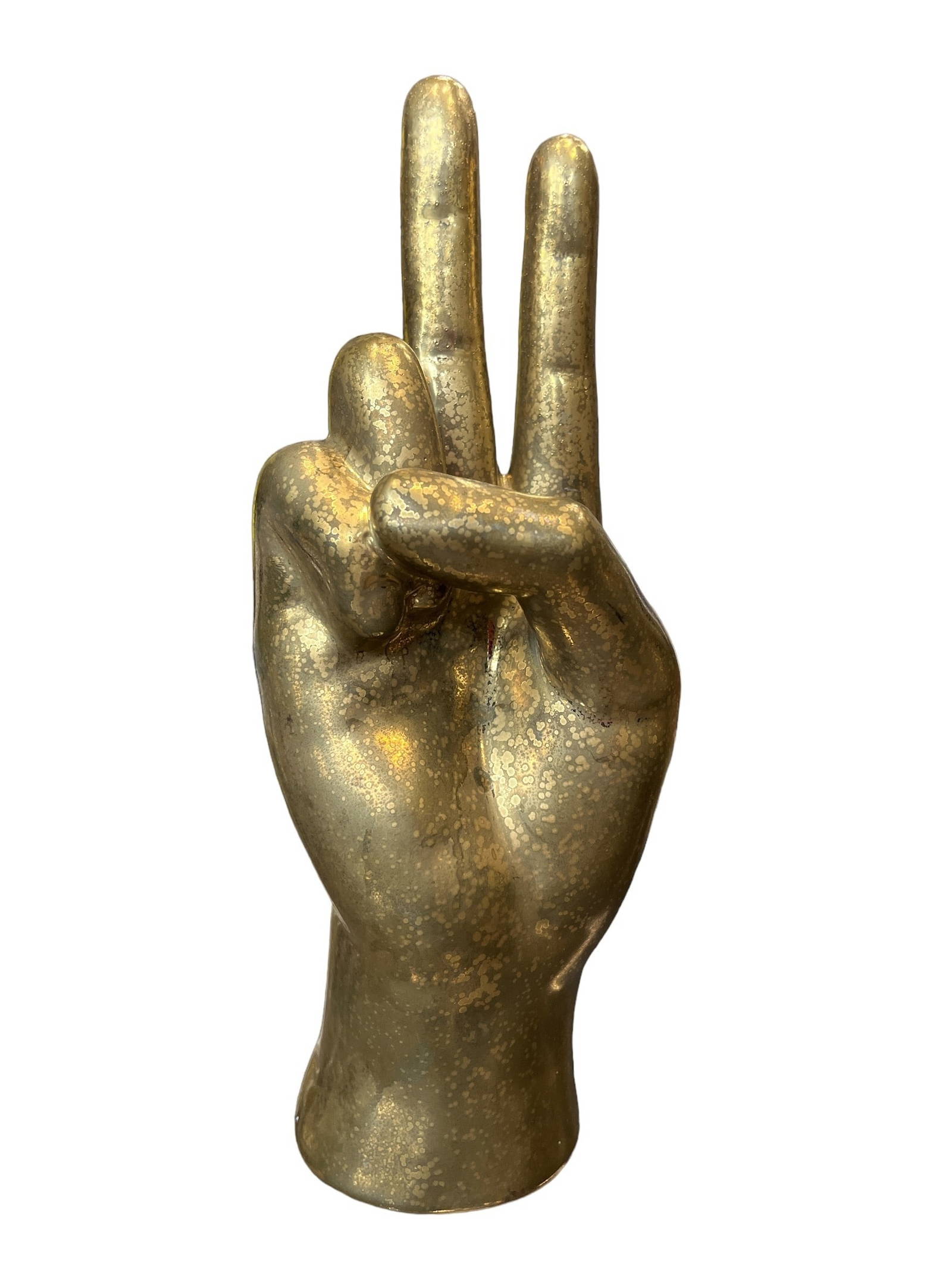 Peace Sign Hand Sculpture Auction