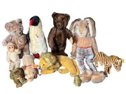 Grouping Of 4 Steiff Animals, Circa 1950-80, Including: A Jointed Hump ...
